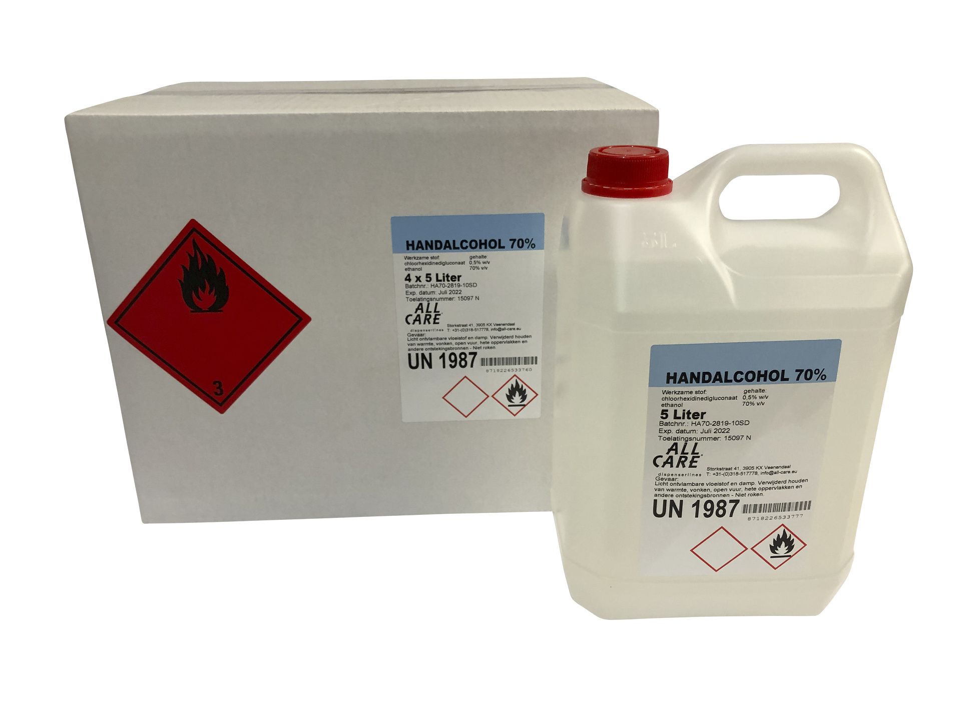 Handalcohol 70% | 5 Liter Can | Desinfectiemiddel