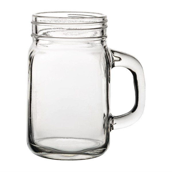 Mason Jar met handvat 430ml - 24 stuks